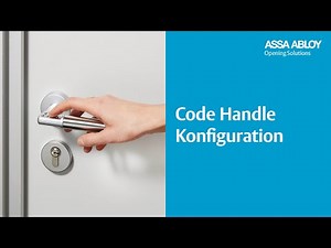 Code Handle Türgriff: Konfiguration Admin-Code (Teil 1/5)