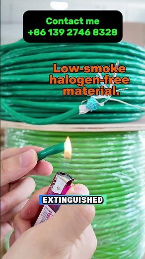 Fire test Halogen-free cable magic.#cable #factory #internet #electric #network