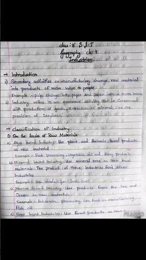 class 8 geography chapter-4 Industry notes