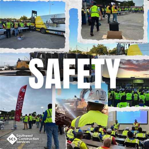 Safe crews build better cities. We invest in training so every finisher, operator, and laborer stays safe, and our clients get top-tier quality. Learn more at sw-construction.com/safety #ConstructionSafety #SouthwestConstructionServices #SCS #Safety | Southwest Construction Services