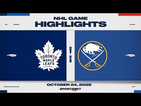 NHL Highlights | Maple Leafs vs. Sabres - October 24, 2025