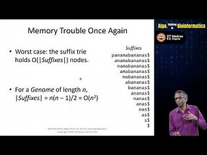 Pattern matching algorithm - Preprocessing the genome into a Suffix Tree