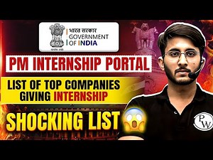 GOVERNMENT OF INDIA 😱 | PM INTERNSHIP PORTAL | SHOCKING LIST 😳 Of TOP COMPANIES OFFERING INTERNSHIP!