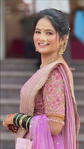 🌸 Maharashtrian Marathi Look | Traditional Bridal Styling | Marathi Bride Look #trending #ytshorts