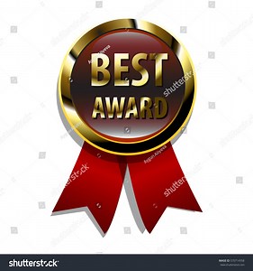 Best Award Gold Badge Red Ribbon Stock Vector (Royalty Free) 570714358 | Shutterstock