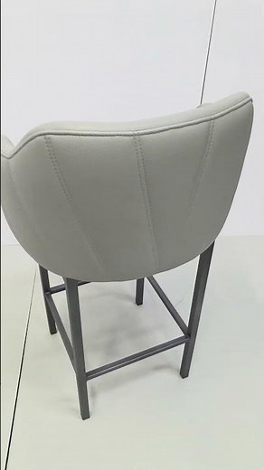 Two-Tone Designer Back Bar Stool - High Performance Upholstery - Metal Base #restaurant #barstools