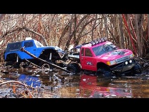 RC ADVENTURES - Technical Difficulties - Scale 4x4 RC Trucks - Glacier Swamps