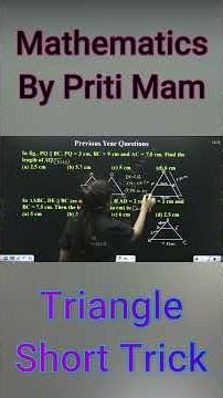 Triangle Short Trick for Class10th Mathematics #maths #triangle
