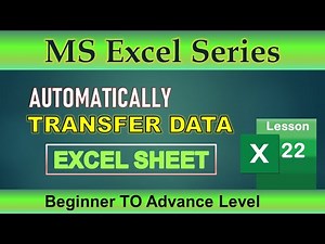 Transfer data Automatically in excel sheet | No VBA and NO Macro