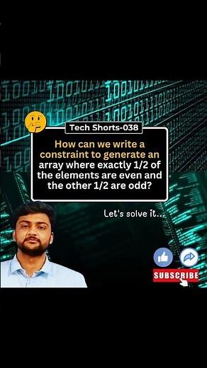 How to Write a Constraint for an Array with Equal Even and Odd Elements #vlsi #navneettechshorts