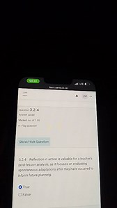 Reflection in action is valuable for a teacher's post-lesson an... | Filo