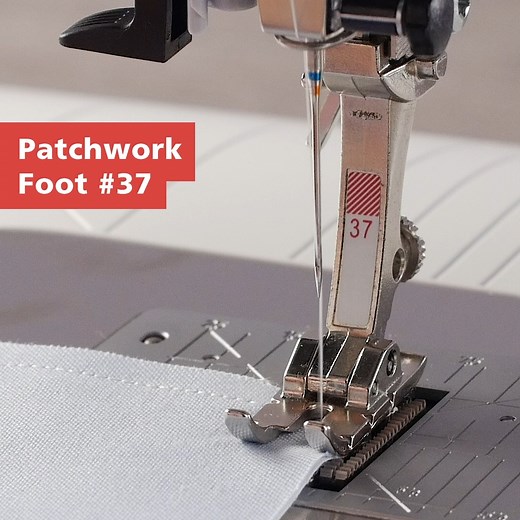 #SundayFootFunday The BERNINA Patchwork Foot #37 is designed to give an accurate 1/4 inch seam allowance on either side of the needle. Each side of the foot has three notches to make it easier to pivot accurately as well! While the outside edges of the foot mark a 1/4 inch seam allowance, the inside of each toe at the front of the foot mark an 1/8 inch seam allowance, which is great for miniatures. To learn more about the BERNINA Patchwork Feet, visit the blog at #WeAllSew: https://bit.ly/33SlXw