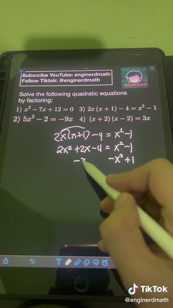Solving Quadratic Equations by Factoring