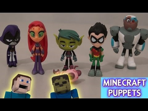 Teen Titans GO! Deluxe Six Pack Action Figures Set Unboxing Review - Puppet Steve