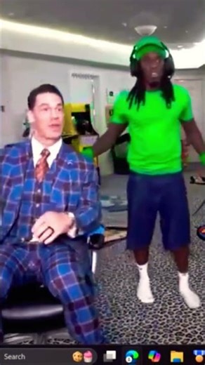 #kaicenat makes john cena sit in his chair 🪑😂 #funny MOMENT