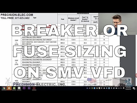 Proper Fuse Breaker And Wire Sizing For The SMV Variable Frequency Drive (VFD)