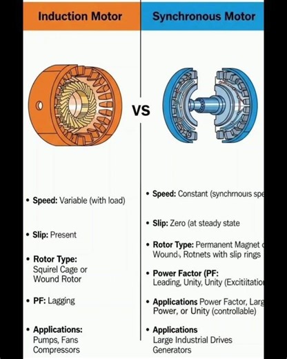 Induction Motor vs Synchronous Motor