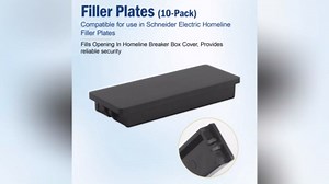 Square D Breaker Filler Plates for Schneider Electric Square D HOMFPCP Homeline Load Center Circuit Breakers, 1 inch Breaker Panel Cover (Comes with Breaker Box Label) 10 Pack