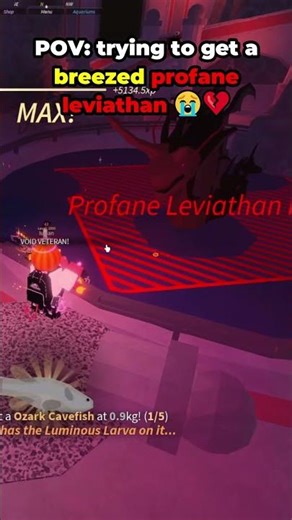 THE BREEZED PROFANE LEVIATHAN IS IMPOSSIBLE 😡 #fisch #roblox #robloxmemes #robloxshorts #gaming