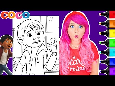 Coloring Coco Miguel Disney Pixar Coloring Page | Ohuhu Art Markers