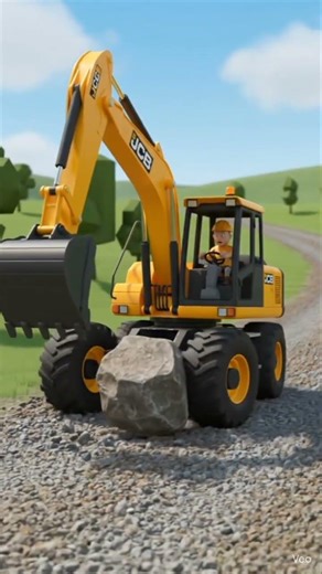 "JCB Fails & Gets Stuck! 😱 Another JCB to the Rescue!" #KidsShorts