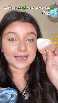 Indian Outfit ✅ Western Makeup ✅ Check Out the Look! #makeup #outfit #fusionfashion