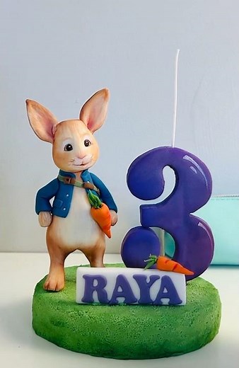 PETER Rabbit Cake Topper #fondanttutorial #fondantdecorations #peterrabbit