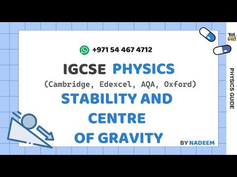 STABILITY AND CENTRE OF GRAVITY PHYSICS l IGCSE l Science And Math
