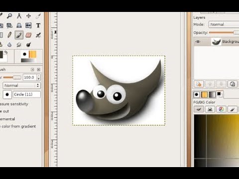 Creating a Transparent PNG File in GIMP software for transparent background logo