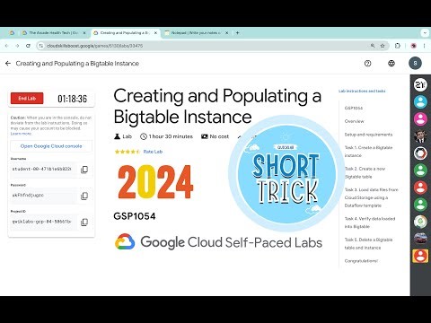 [2024] Creating and Populating a Bigtable Instance || #qwiklabs || #GSP1054 || [With Explanation🗣️]