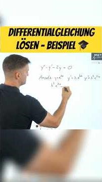 Solving differential equations - example 🎓 #mathebydanieljung #shorts