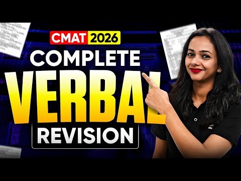 CMAT 2026: Complete Verbal Ability Revision – One Shot | Juhi Priya