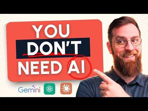 Stop Using AI For Everything | AI vs. Automation Workshop
