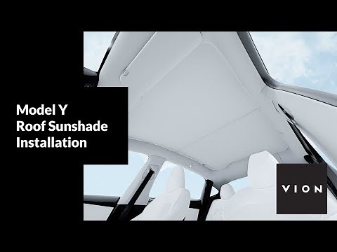 VION Model Y Roof Sunshade Installation/Clips Installation