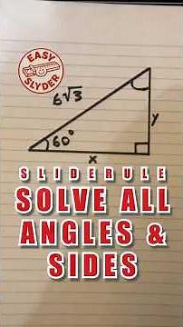Slide Rule Trigonometry: All Angles & Sides
