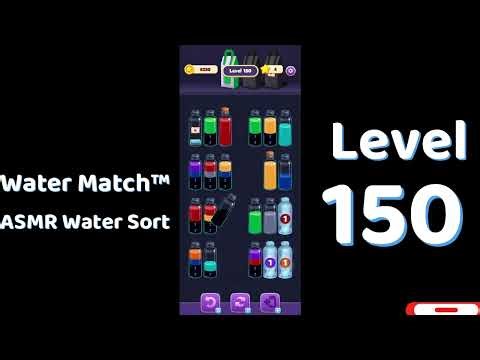 Water Match Level 150 | ASMR Water Sort Puzzle 🧠💧 Relaxing Brain Game | Mini Boss