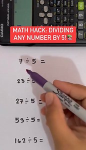 224K views · 9.7K reactions | Math Hack: Dividing any number by 5! #math | Prof Math Wizard | Facebook