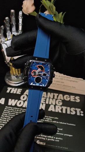 Bagong Usong Panlalaking Relo: Transparent Barrel Square Multi-functional Sports Electronic Watch