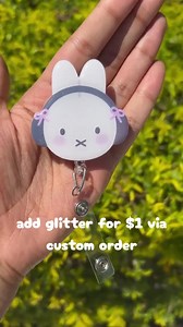 Bunny Rabbit Retractable ID Badge Reel - Miffy-style Badge Reel / Doctor / Nurse / Medical Worker / Coworker - Etsy
