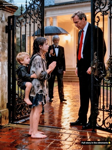 The Homeless Girl Begged the Billionaire to Let Her Clean His Mansion for Food—What He Did Next Will Touch Your Heart. “Please, sir… May I clean your house for a plate of food?” That voice—small, trembling, yet full of dignity—came from the gates of a mansion in San Diego. Arden, barefoot and barely more than a child, stood beneath the golden porch lights, her torn dress fluttering in the cool night breeze. She was offering to work for food. For her little brothers who hadn’t eaten since yesterd