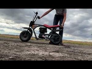Jumping and going mudding with my mini bike
