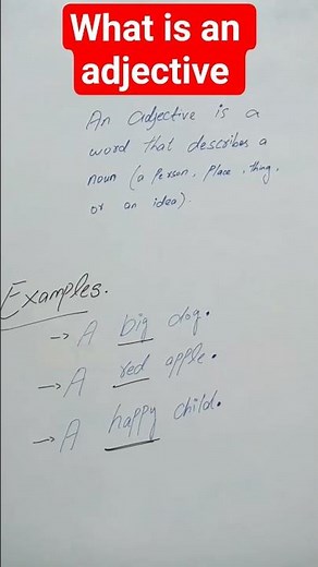 What Is an Adjective? | Simple Definition & Example (Short Video)