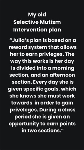 This is one of my old intervention plans. I’ll be sharing more of what I’ve found stories, papers, and pieces of my life with selective mutism. If you’re ready to time travel through old paperwork and raw memory, come with me. And to my current followers: I know this isn’t celebrity and anxiety. That’s still happening just not every week. #selectivemutism #neurodivergent #socialanxiety #childhoodanxiety #growingupsilent