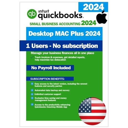 QuickBooks Desktop Mac Plus 2024 | 1 User - Etsy France