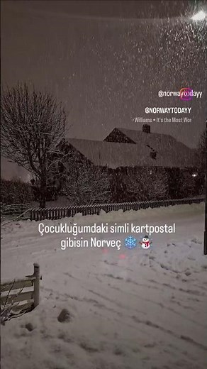 KUZEY NORVEÇ'TE ANLIK DURUM HERYER KAR ALTINDA KARTPOSTAL GİBİ ❄️☃️❤️