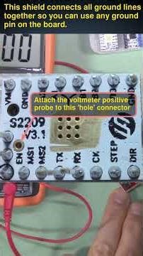 Setting Vref on a TMC2209 to limit output current to the stepper motor coils in legacy mode.