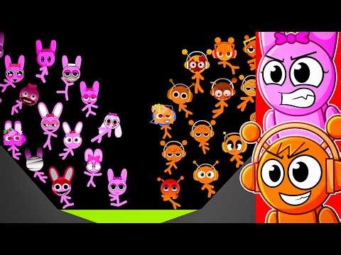 Oren vs Pinki STICKMAN RACE!
