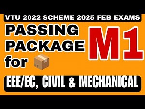 M1 passing Package || Fixed super important questions || with explanation || VTU 2025 exams