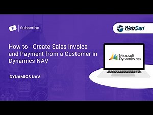 How to - Create Sales Invoice and Payment from a Customer in Dynamics NAV