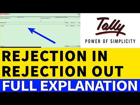 Rejection IN & Rejection OUT Entry in Tally ERP.9 with example | Tally Tutorial in Hindi|